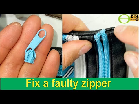 How to fix a zip puller that came out - how to fix a faulty zipper on a pencil bag