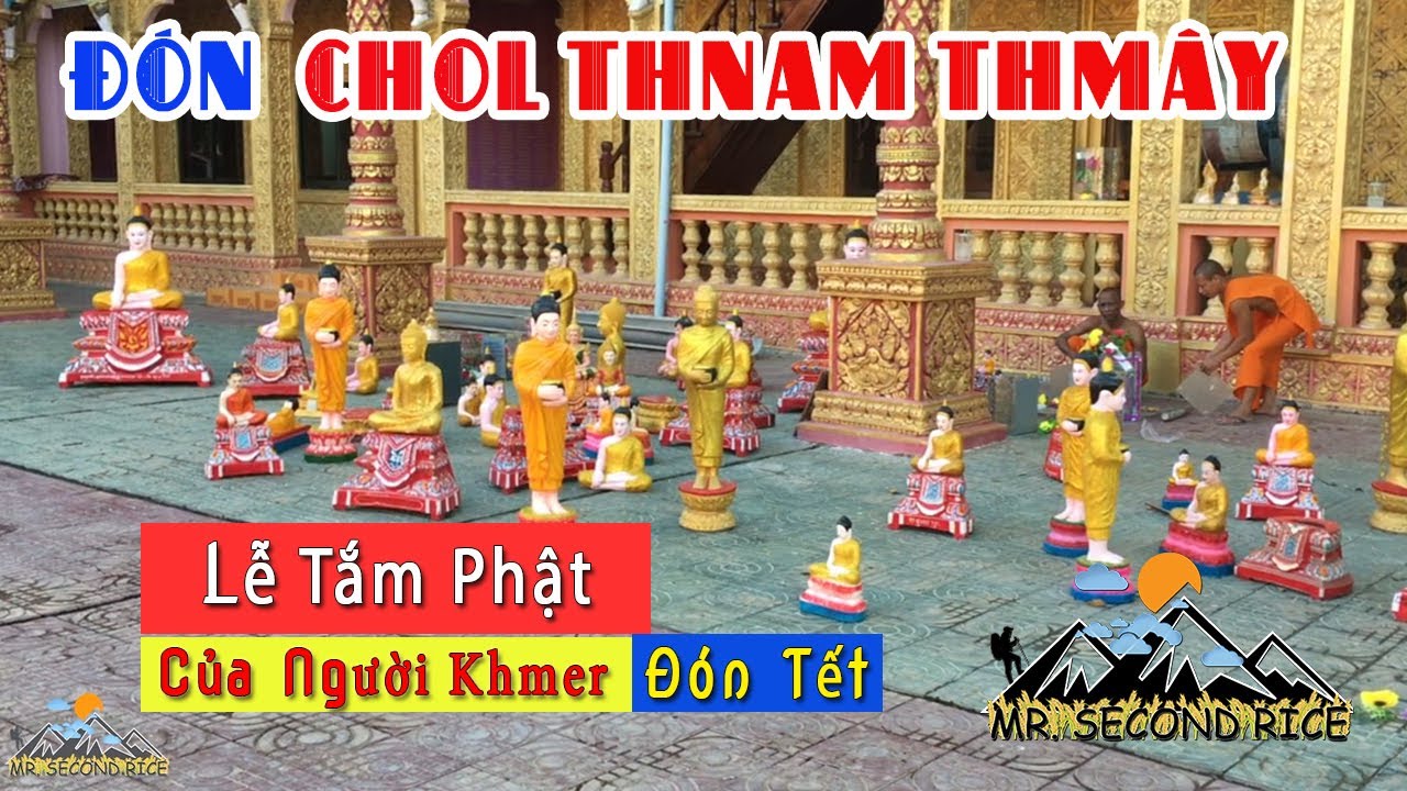 Lễ Tắm Phật đón năm mới chol thnam thmay của người Khmer - YouTube