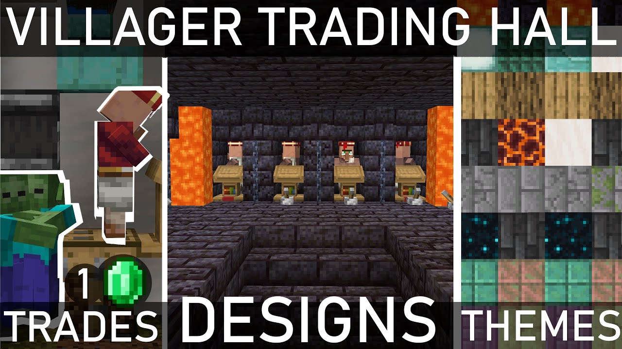 Minecraft Villager Trading Hall with Full Customization + 1 Emerald ...