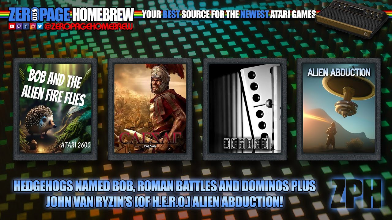 Bob and the Alien Fire Flies, Caesar, Domino, Alien Abduction: Atari 2600 Homebrew - YouTube