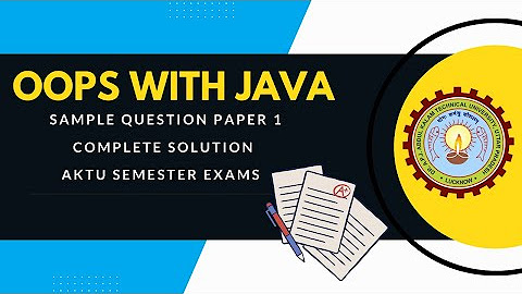 Oops with Java 70/70 Playlist Aktu 🔥💯 - YouTube