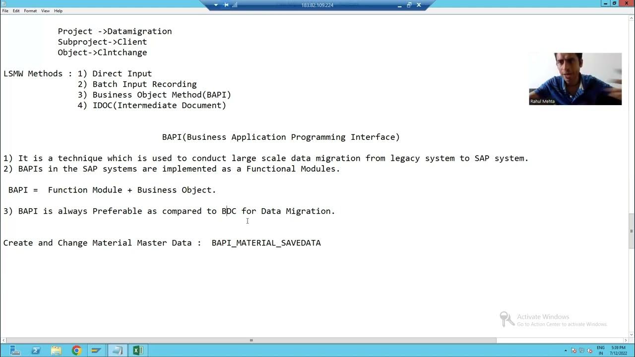 23 - Data Migration Techniques - BAPI Part1 - YouTube