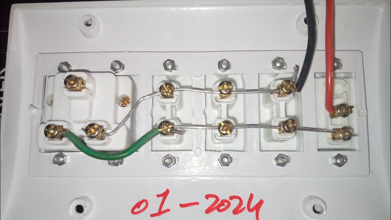 1 switch 3 socket 1 universal socket connection || electric board ...