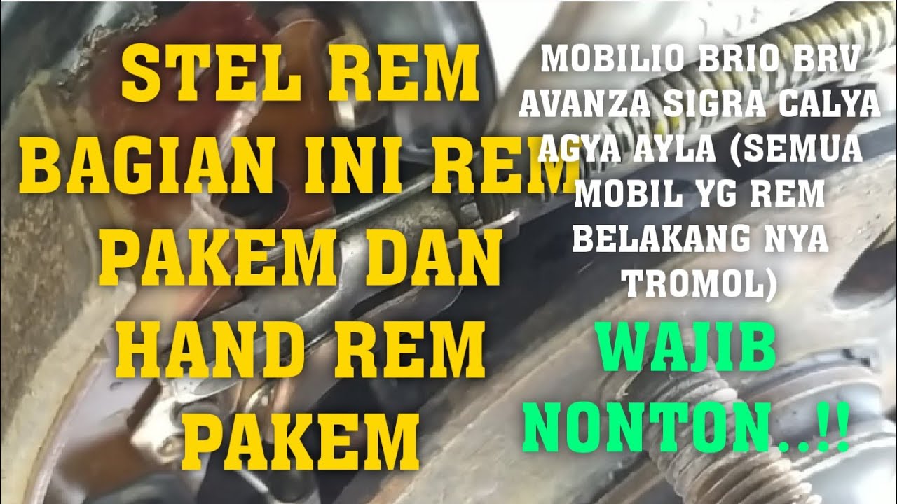 CARA STEL HAND REM ( REM TANGAN ) TERLALU TINGGI TIDAK PAKEM JADI ...