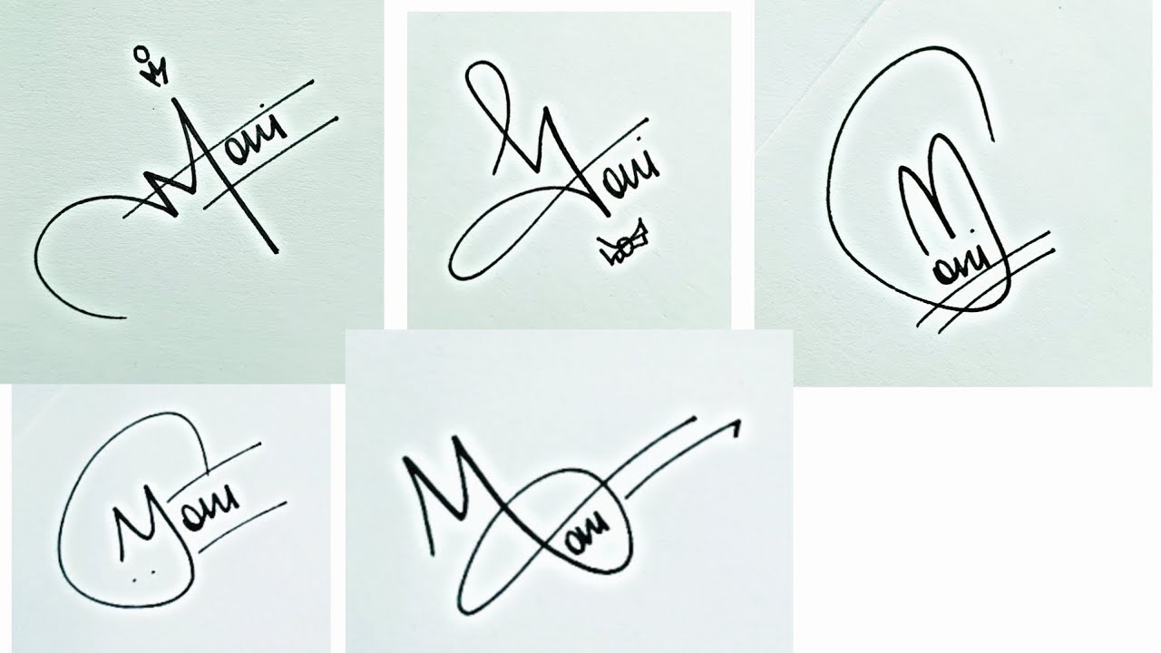PART 4 || How to Draw Signature like a Billionaire (For Alphabet "M ...