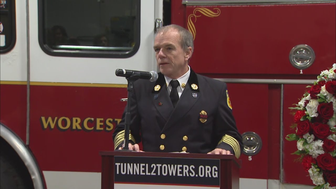 Worcester Fire Chief Thanks Tunnel To Tower Foundation - YouTube