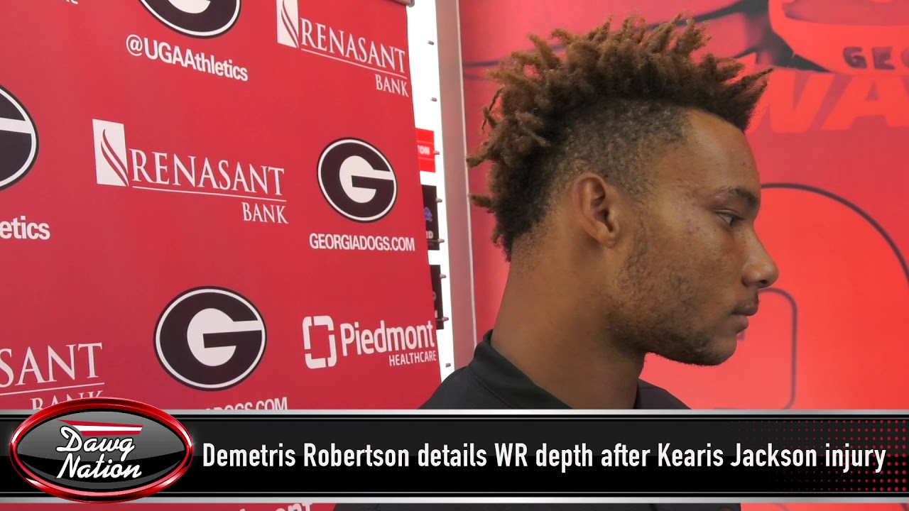 Demetris Robertson comments on Georgia wide receivers - YouTube