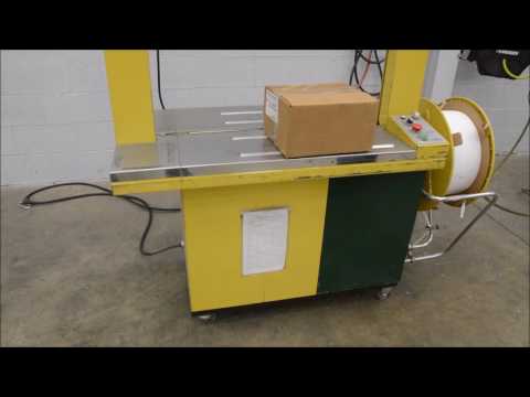 2005 Strapack RQ 8 Automatic Strapping Machine - YouTube