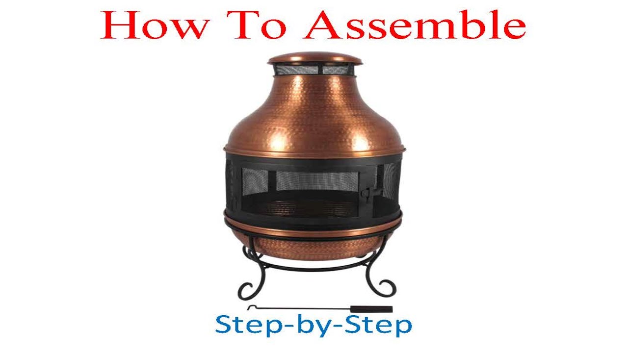 How to assemble Better Homes & Gardens Copper Chiminea Fire Pit, Wood ...