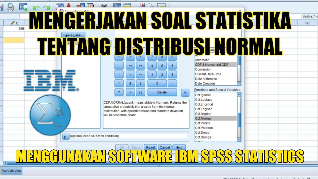 CARA MENGERJAKAN SOAL STATISTIKA TENTANG DISTRIBUSI NORMAL MENGGUNAKAN ...