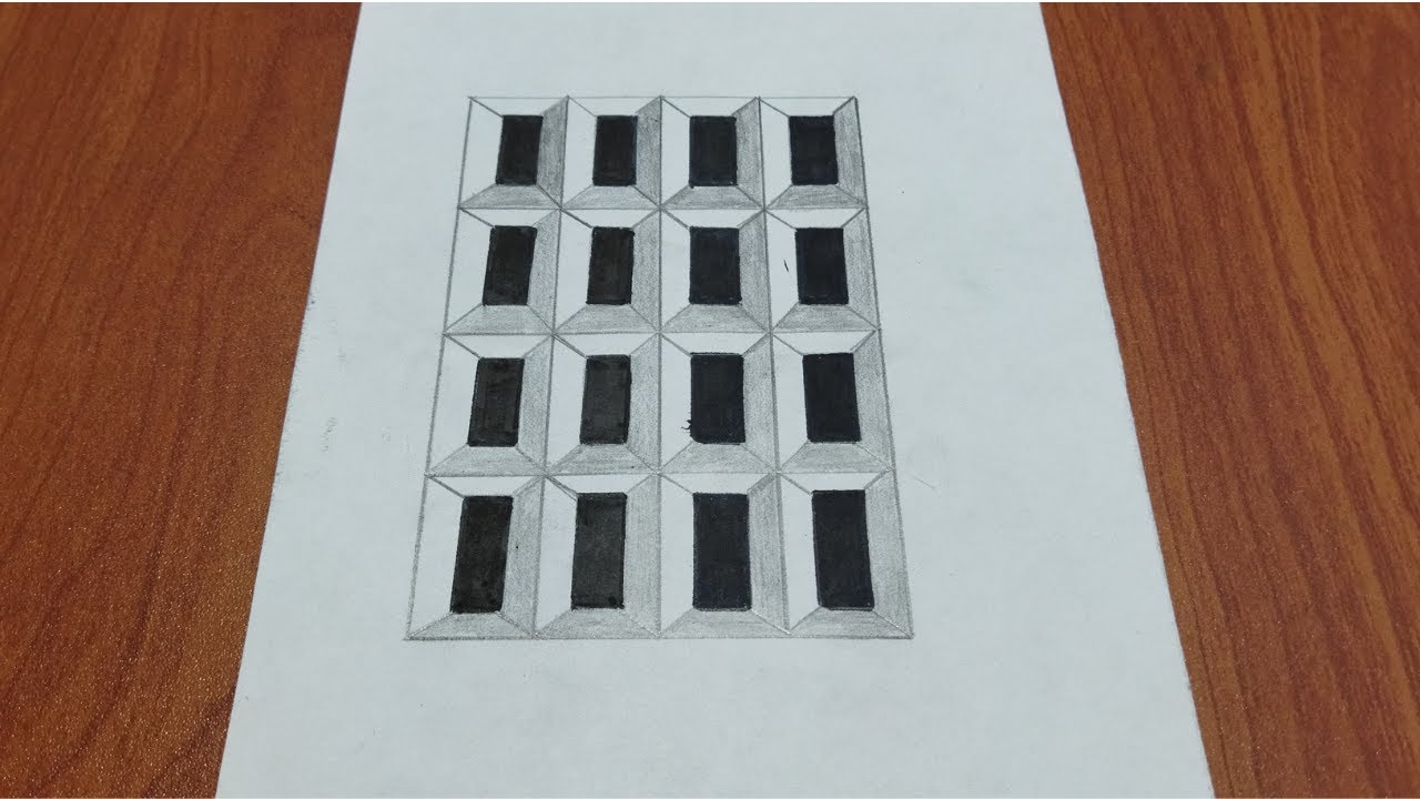 3d optical illusion art and drawing easy @ArtandFunzone - YouTube