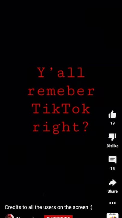 remember tik tok? - YouTube