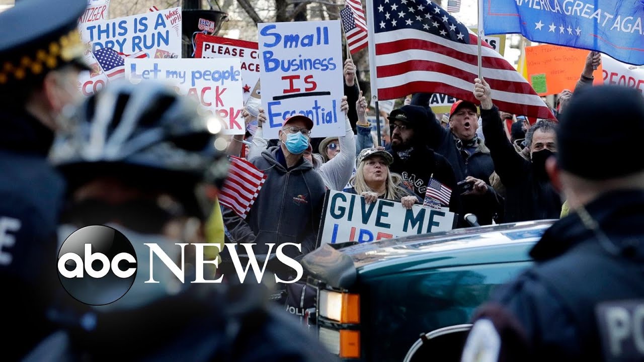 Stay-at-home protests, front-liners honored: The Week in Pictures - YouTube