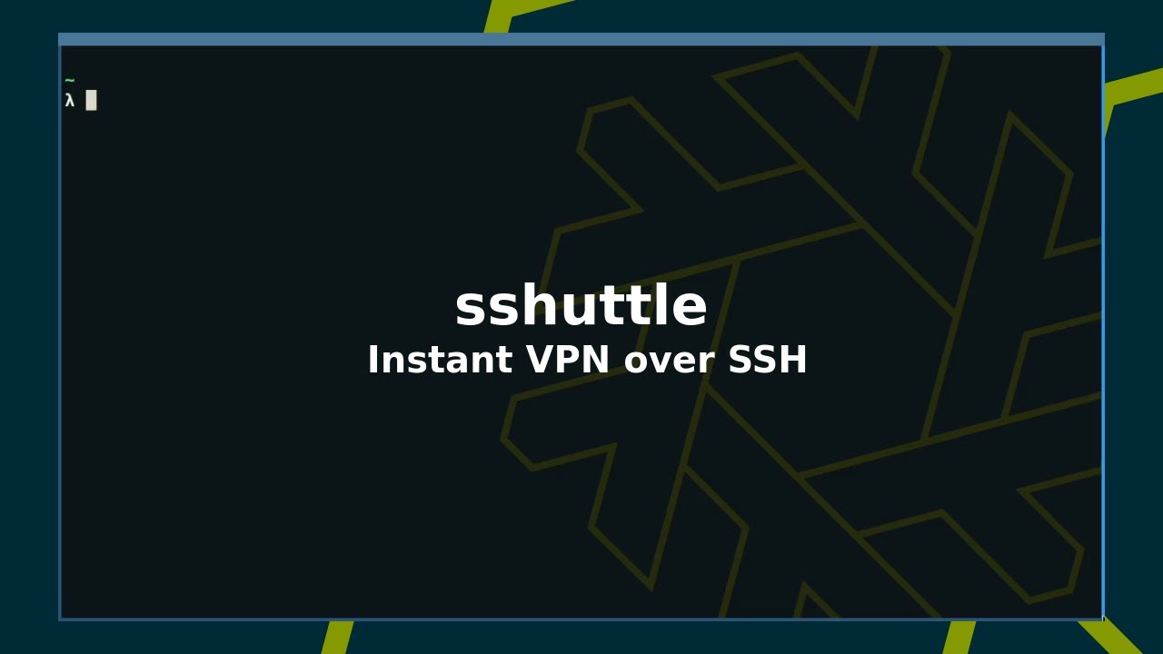 Instant Vpn Over Ssh Using Sshuttle Youtube 4400