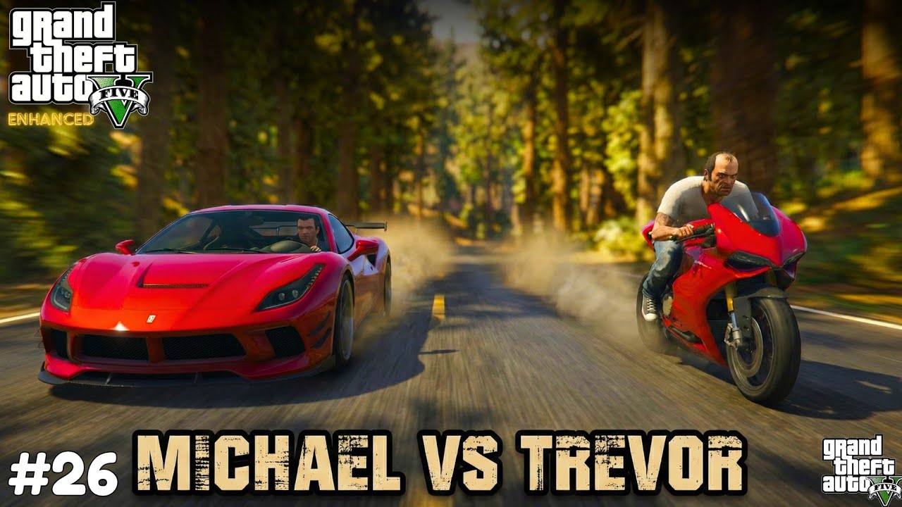 GTA V: Michael Vs Trevor Race! 🏁 | Paleto Bay Bank Setup - YouTube