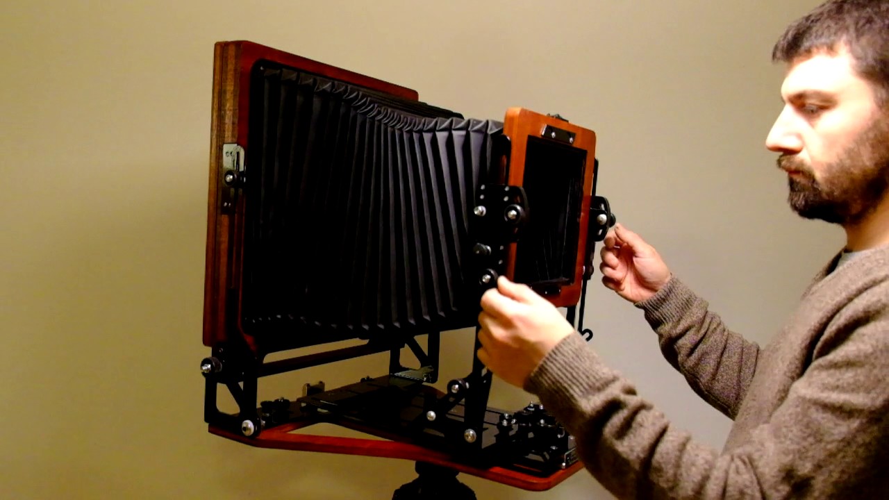 Stenopeka 11x14 folding camera raw video - YouTube