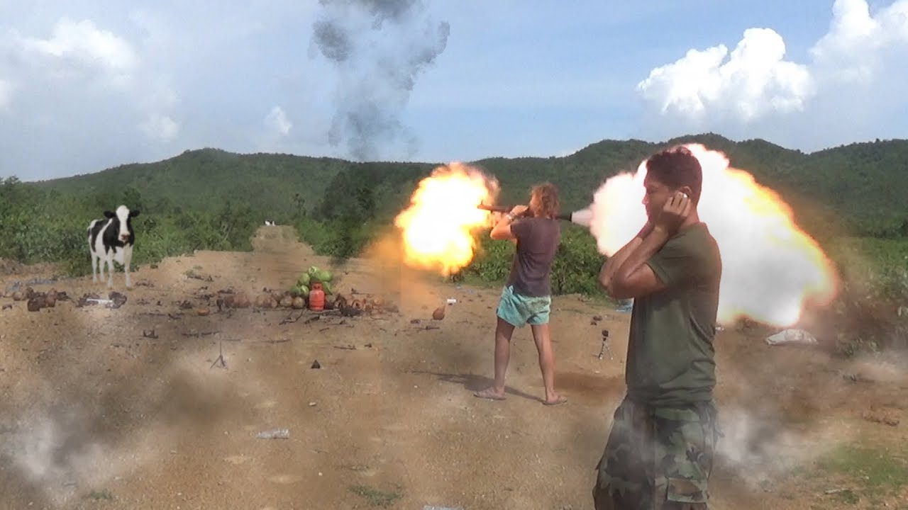 SHOOTING ROCKET LAUNCHER - SHOOTING BAZOOKA | CAMBODIA MILITARY - YouTube