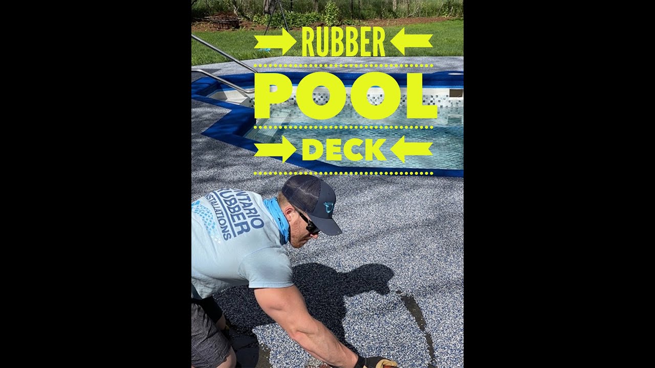 Rubber Surfacing - Coping wrap pool deck by ORI - YouTube