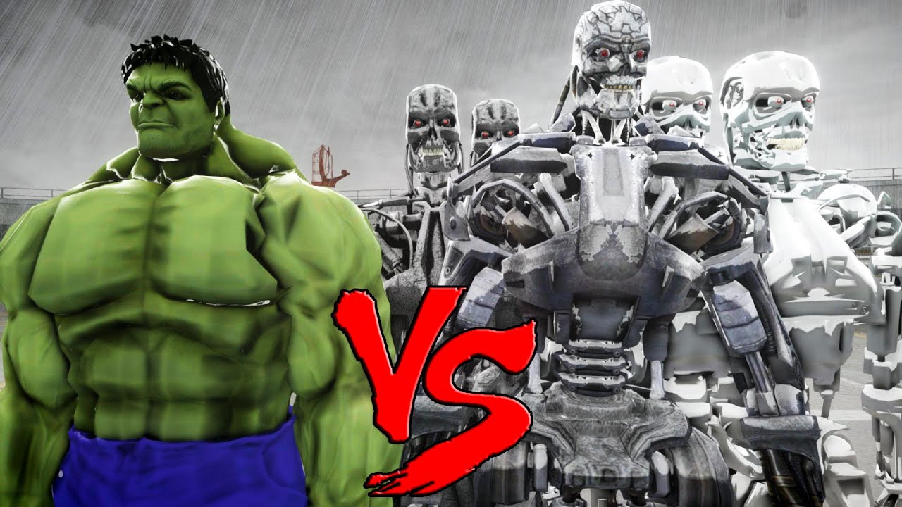 THE INCREDIBLE HULK VS TERMINATOR ARMY - EPIC BATTLE - YouTube
