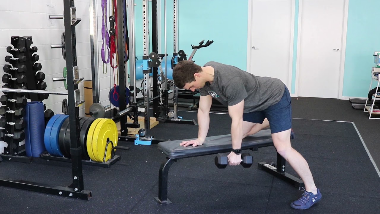 DB Single Arm Bench Row - YouTube