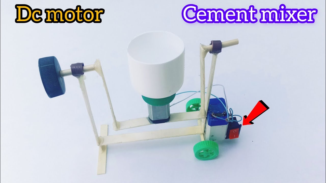how to make small cement mixer || mini cement mixer || toy cement mixer ...