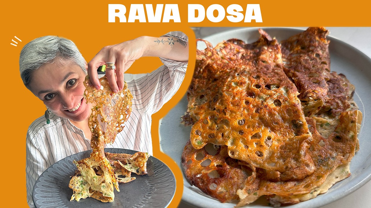 RAVA DOSA - Dosa with texture, flavour and deliciousness! #dosa #recipe ...