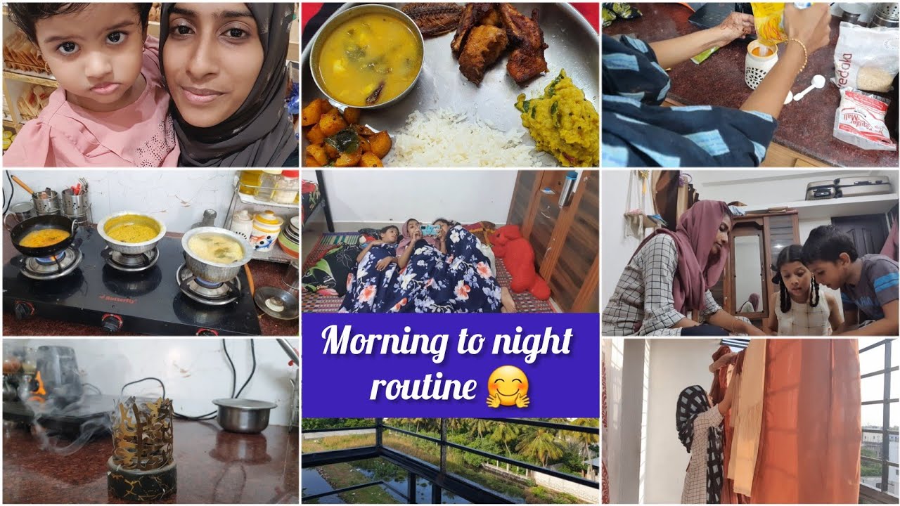 Early morning to Night routine/ Arranging my kitchen counter top and ...