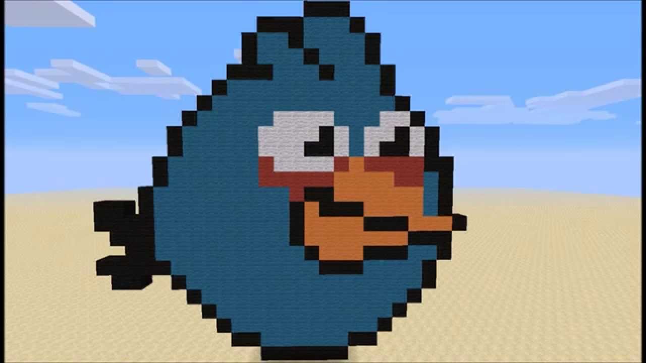 Angry Bird Pixel Art Minecraft Project