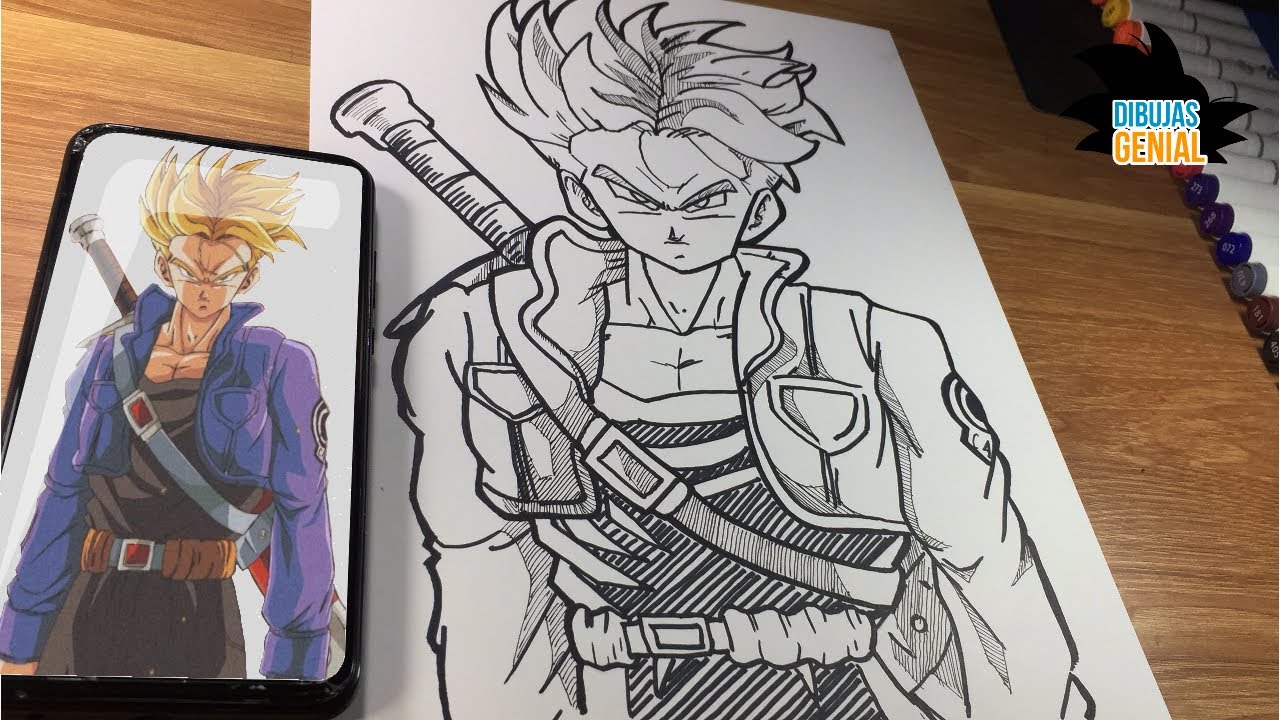 How to Draw Trunks from Dragon Ball Z | Step by Step - YouTube