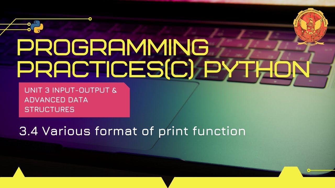 3.4 Various format of print function | CS406 | - YouTube