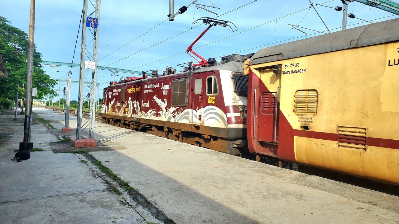 BRC Amul livery Vadodara Sd Wap 5 Locomotive With Passenger Train ...