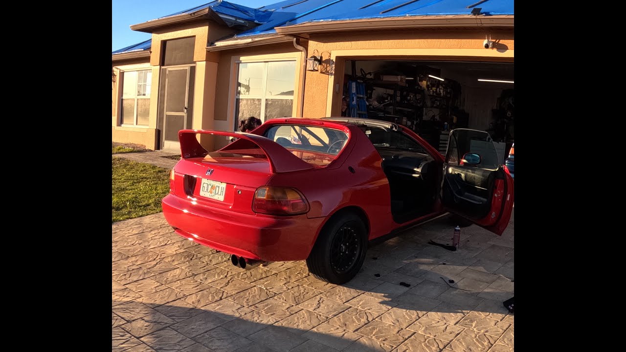 1997 Honda del sol installing oem lights - YouTube