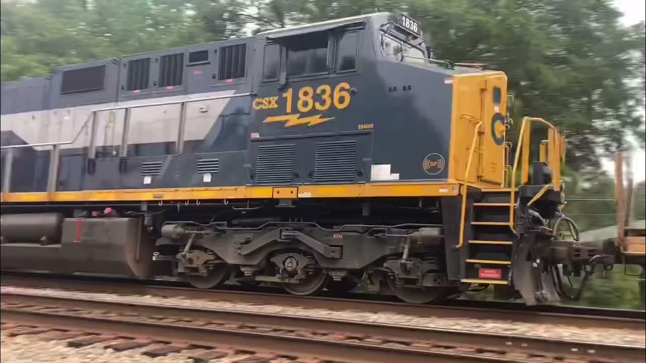 CSXT 759 Leads CSX I138 Double Stack Train NB With CSXT 1836 RF&P Heritage Unit In Trail ...