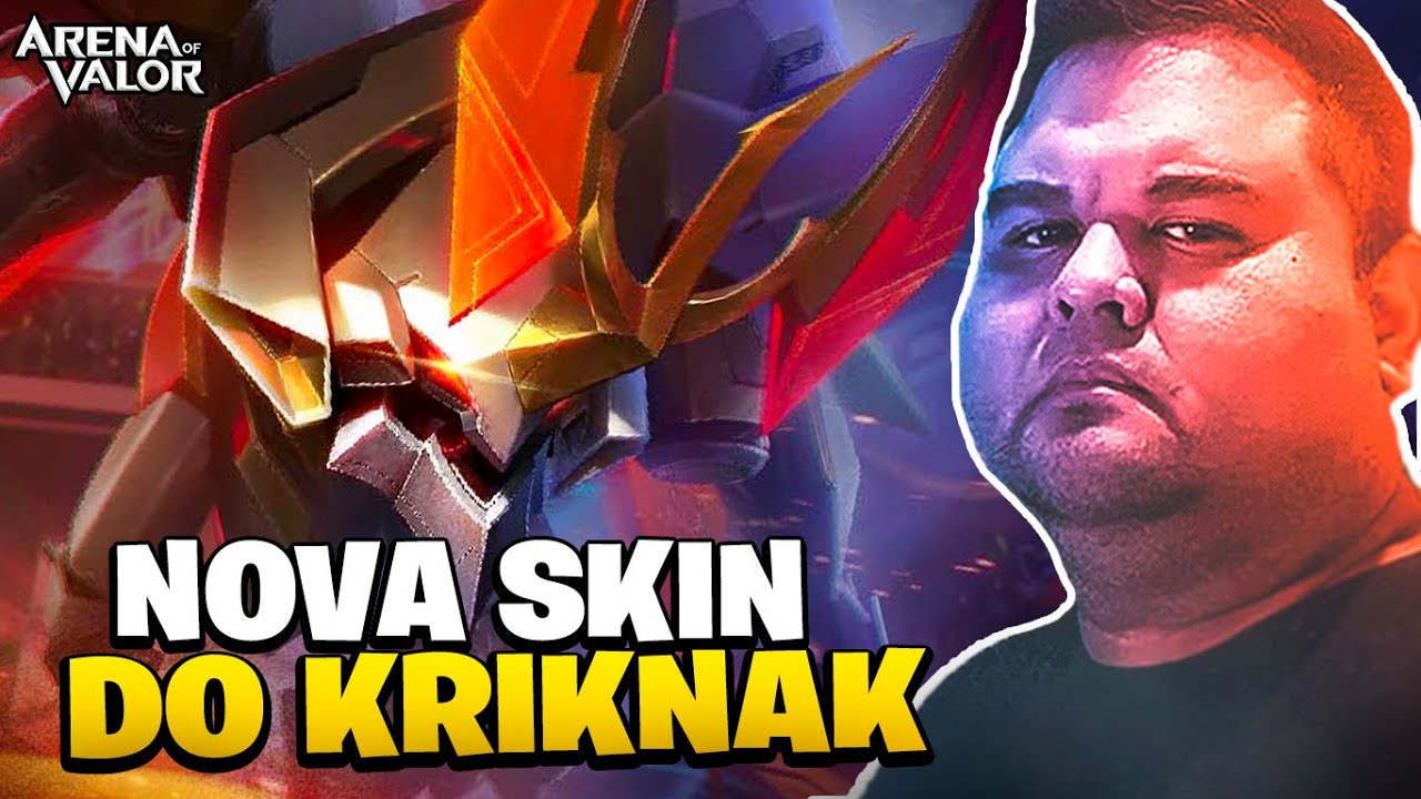 JOGUEI COM A NOVA SKIN DO KRIKNAK | Arena of Valor - YouTube