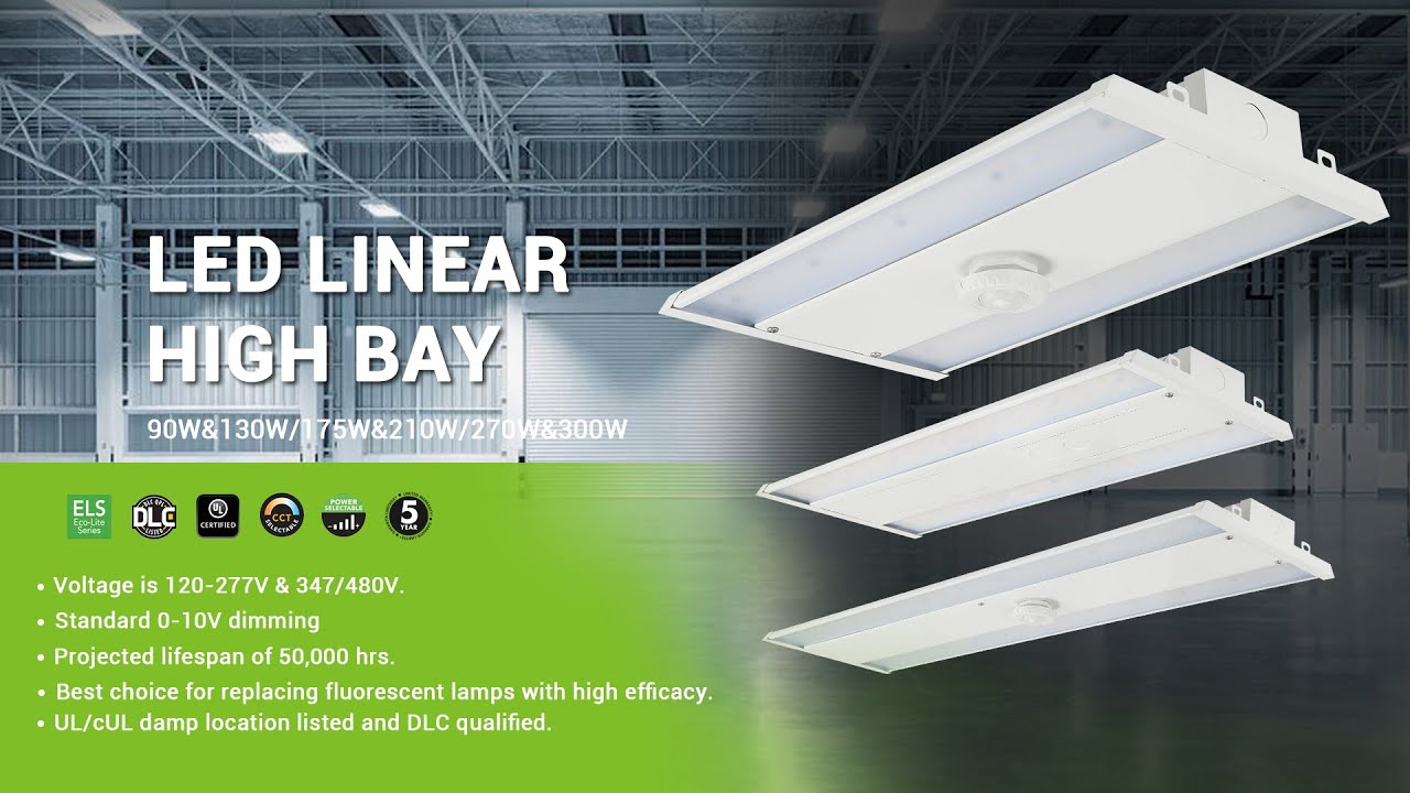 TechWise-LED Linear High Bay Light For Warehouse - YouTube