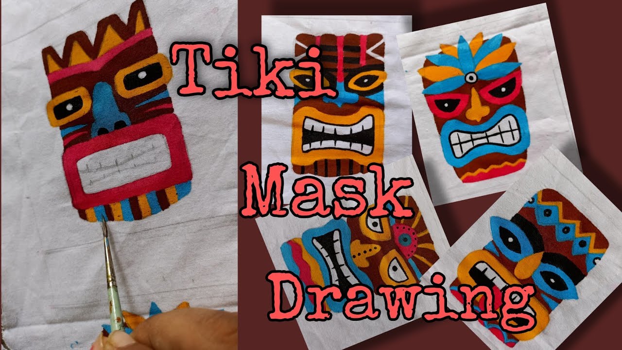 How To Draw African Mask - YouTube