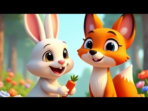 A Kind Rabbit and Clever Fox | Moral Story For kids | Kindness is ...