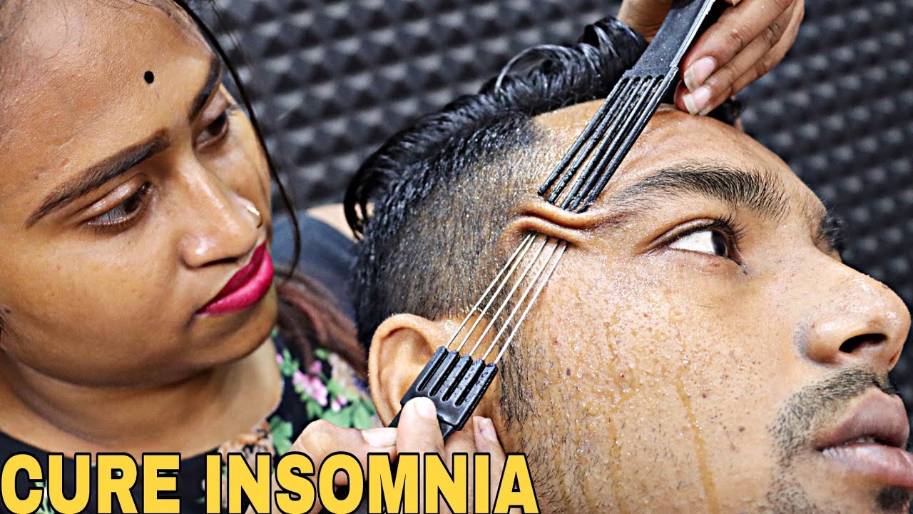 Cure Insomnia By 3d Sound Asmr Comb Massage Therapy Hair Scratching