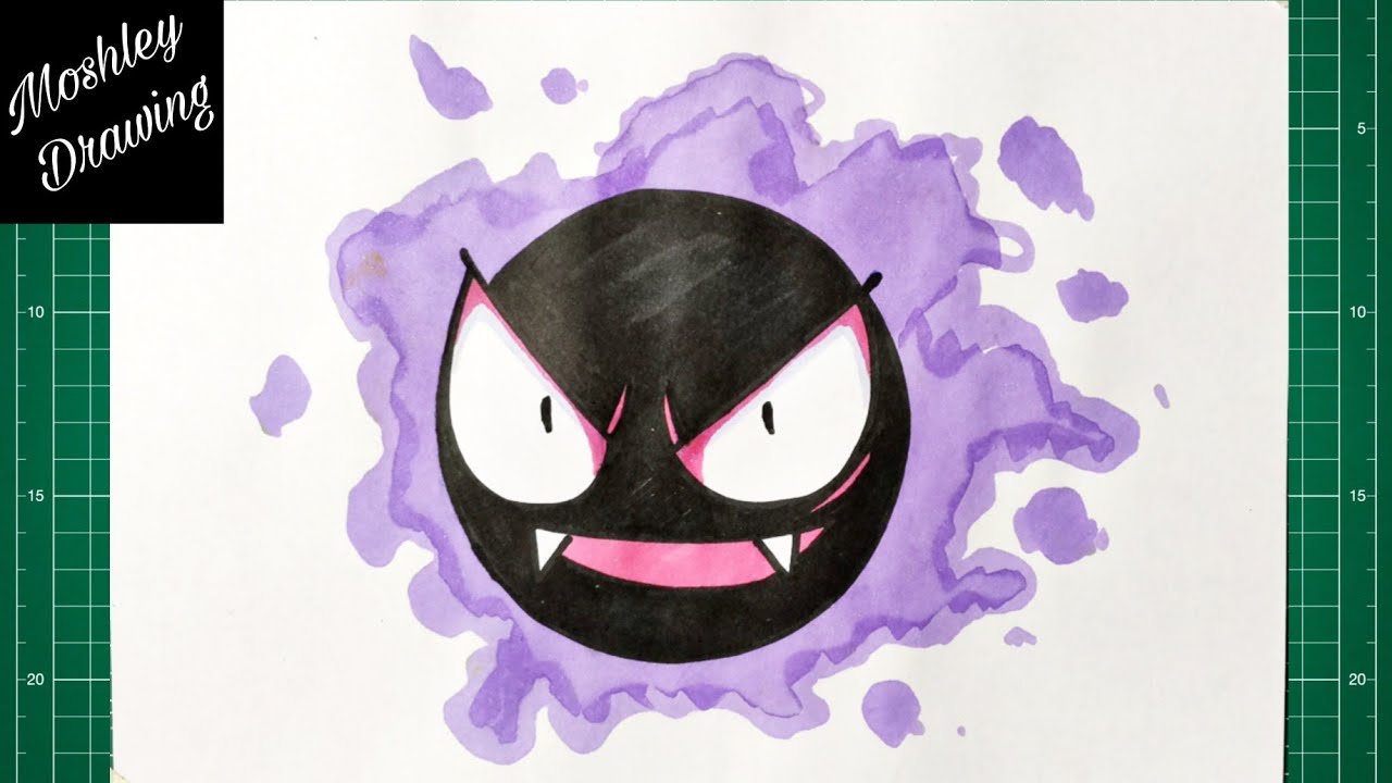 How to Draw Gastly - Pokemon - YouTube