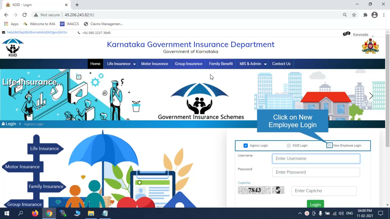 how to new employee log in kgid - YouTube
