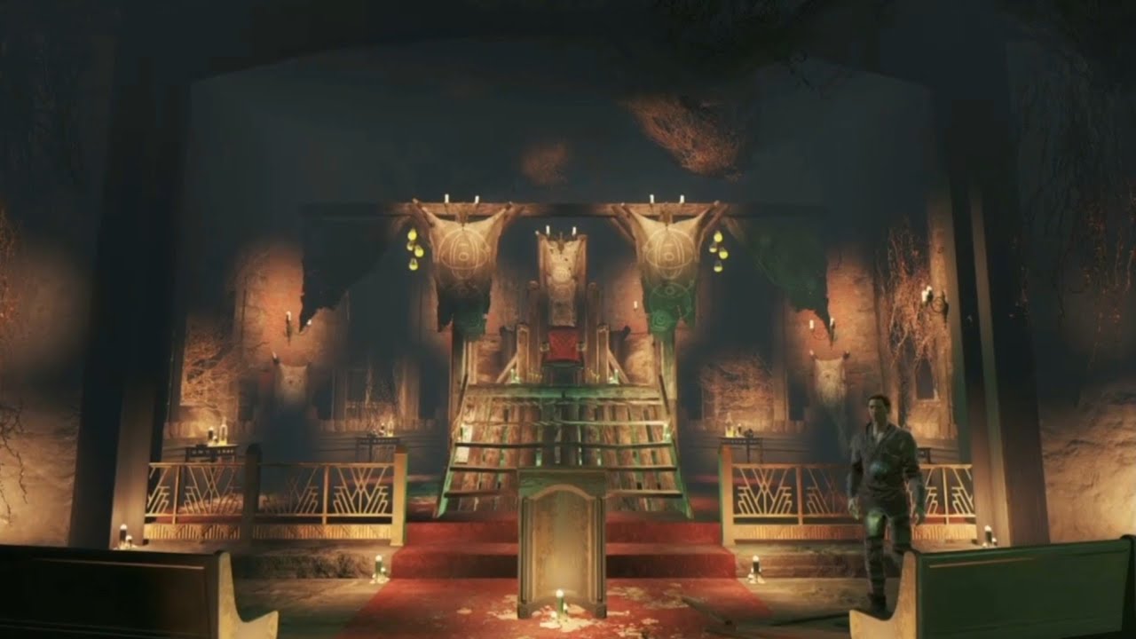 Fallout 4 - Atom's Hope Cathedral Build - YouTube