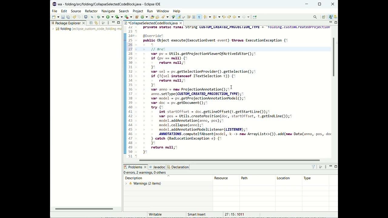 Custom Code Folding Eclipse Plugin - YouTube