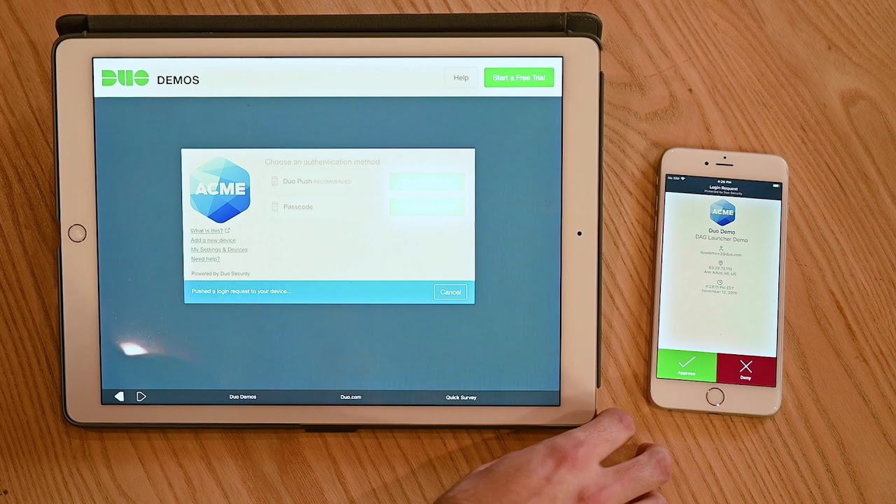 Duo Security demonstrates Two-Factor Authentication - YouTube