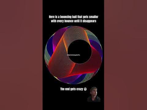 Here is a ball that gets smaller with every bounce until it disappears ...