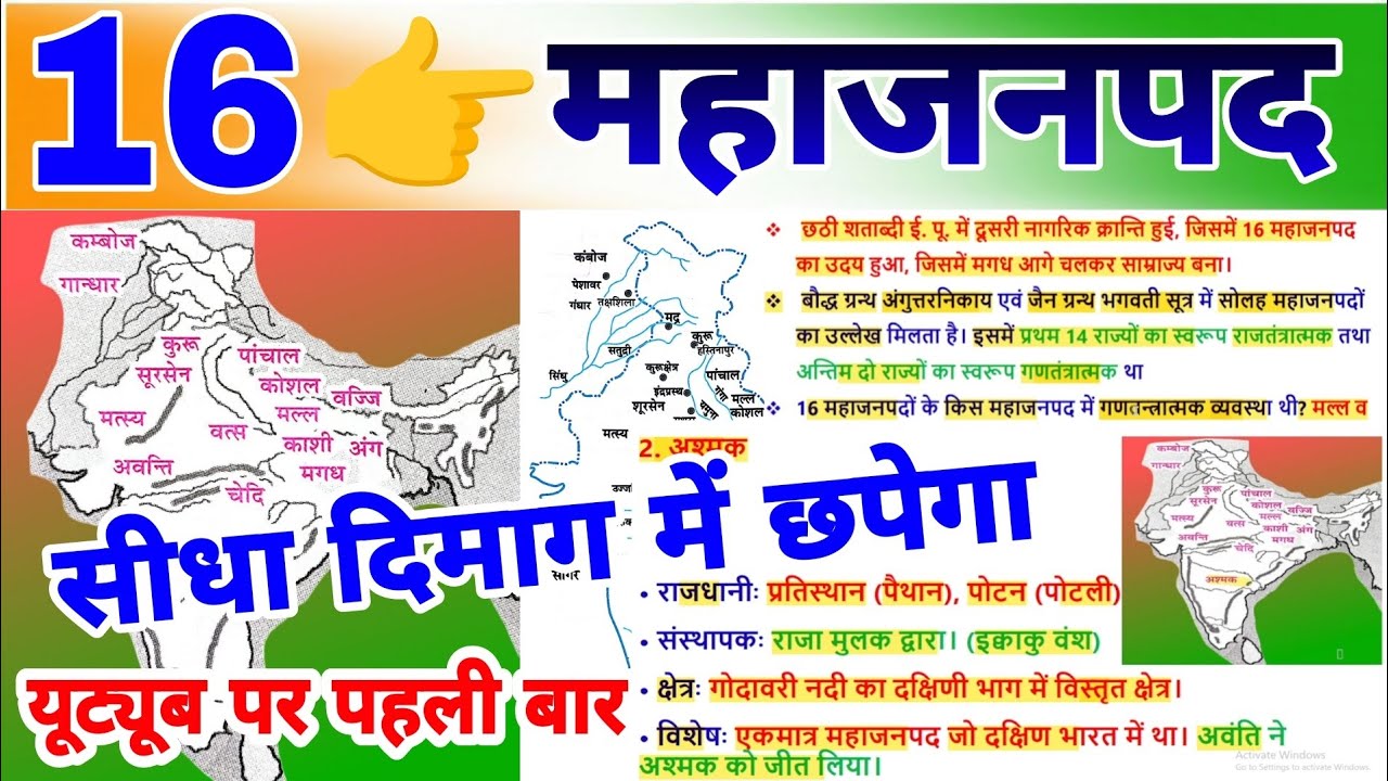 16 महाजनपद / Mahajanapadas #Ancient history | mahajanpad kal history ...