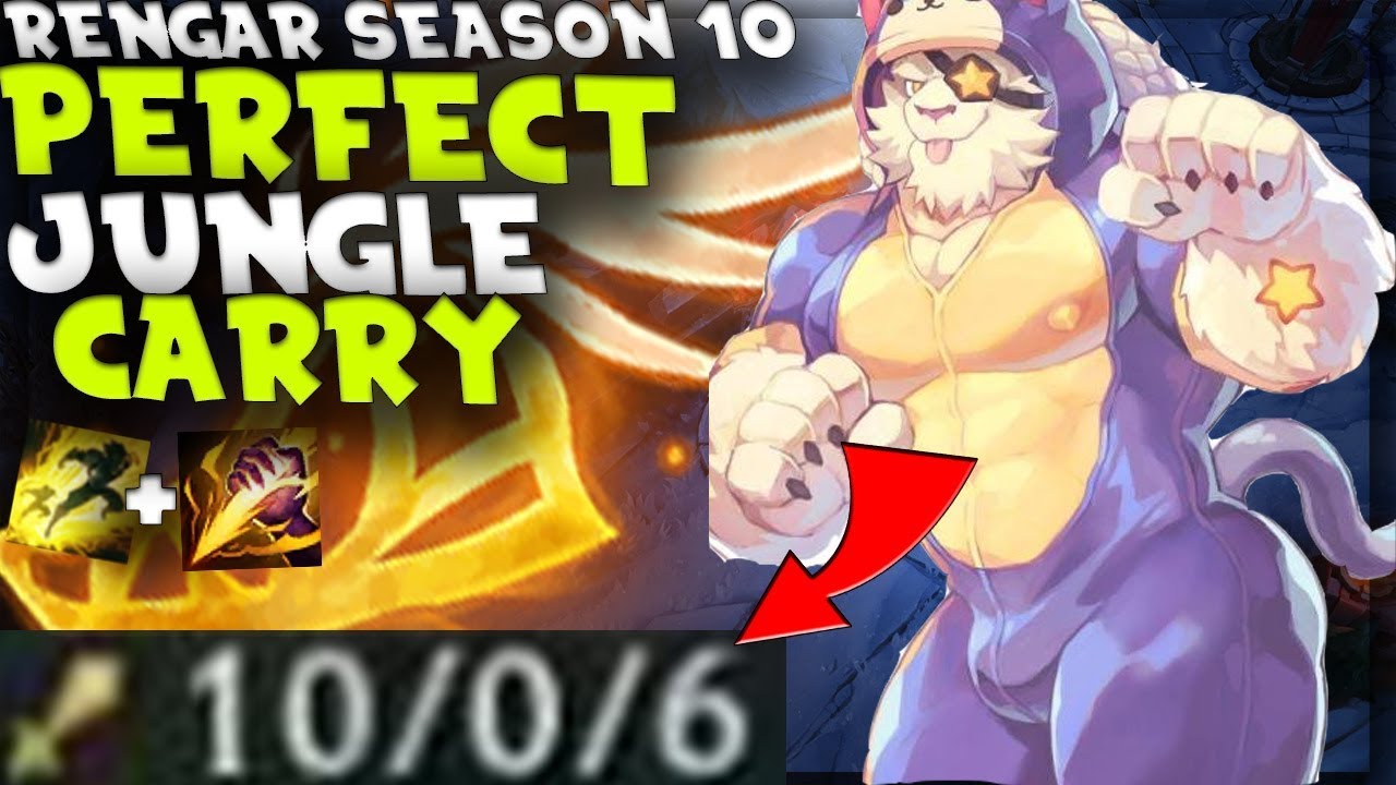 Rengar Jungle Pathing Season 10 Perfect Game 4v5 Carry Youtube