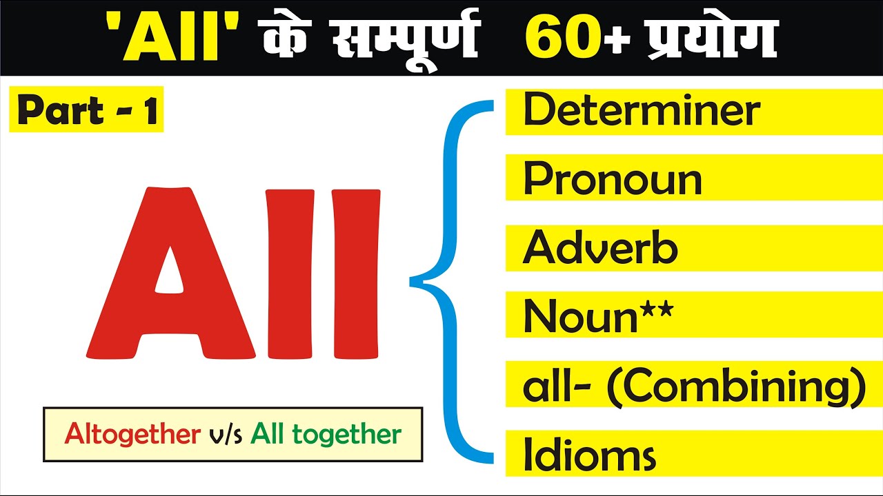 Complete Uses of 'ALL' | All Rules of ALL | Part - 1@UphaarClasses ...