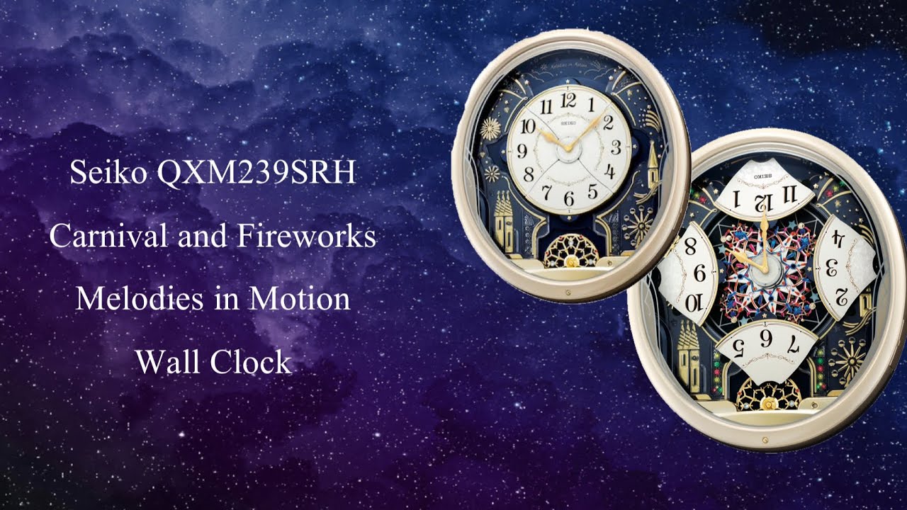 Seiko | QXM239SRH Carnival and Fireworks Wall Clock | [HD] *please read ...