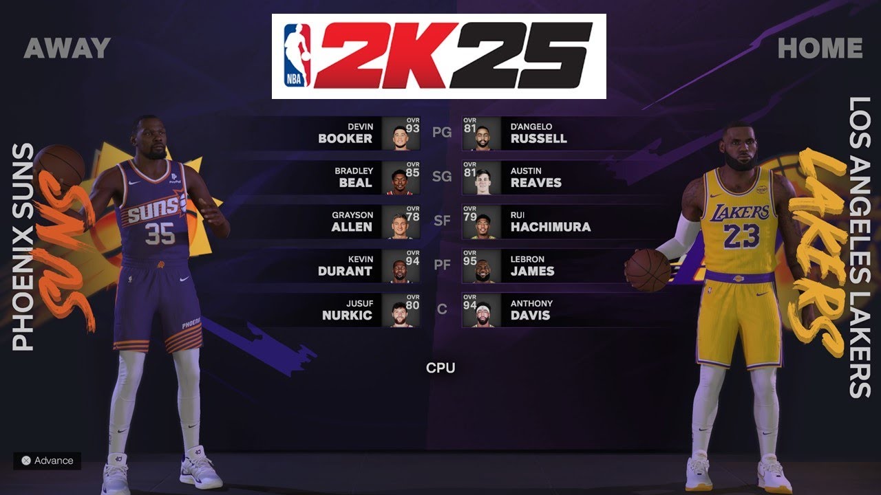 Lakers vs Suns NBA 2K25 (PS5) Next Gen Ultra 4K Full Gameplay NBA 2K25 ...