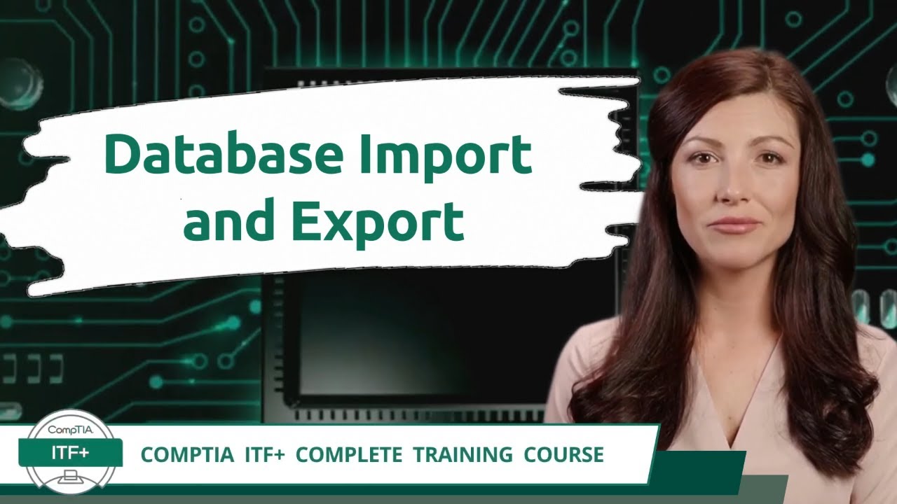 CompTIA ITF+ (FC0-U61) | Database Import and Export | Exam Objective 5. ...